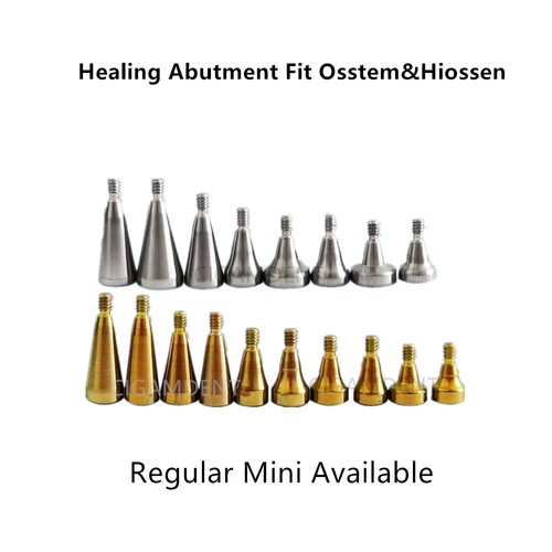 Dental Analog Healing Abutment Cap Cover Screw Regular Mini Fit Osstem ...