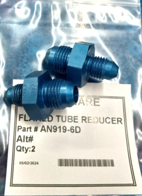 AN P/N FLARED TUBE REDUCER Part # AN919-6D (2/PACK) | eBay