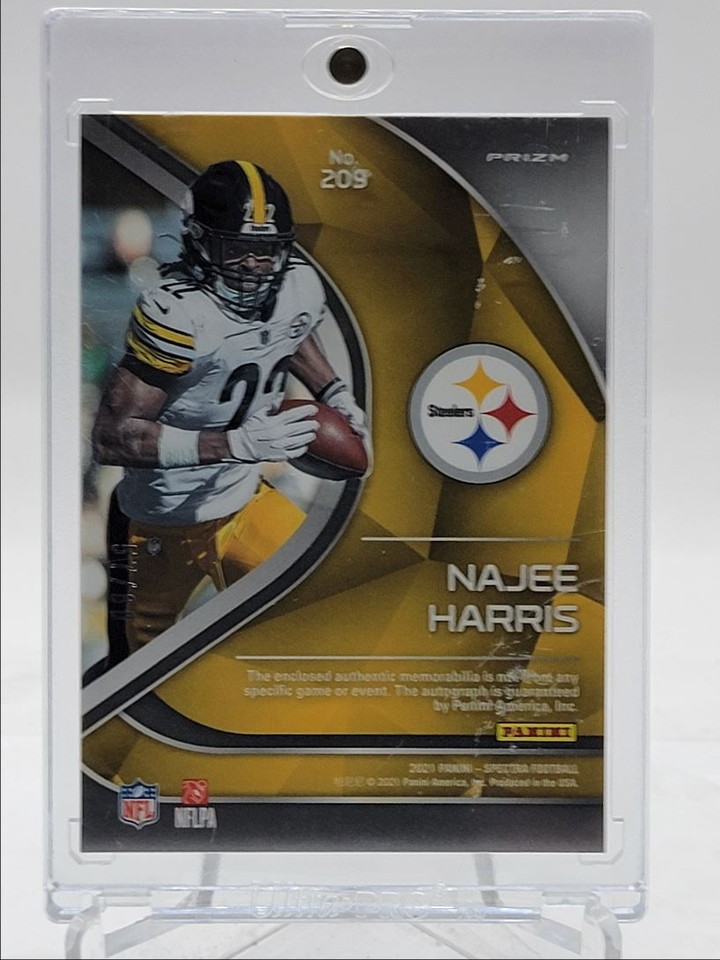 NAJEE HARRIS 2021 SPECTRA RPA ROOKIE PATCH HYPER PRIZM RC AUTO /60 ...