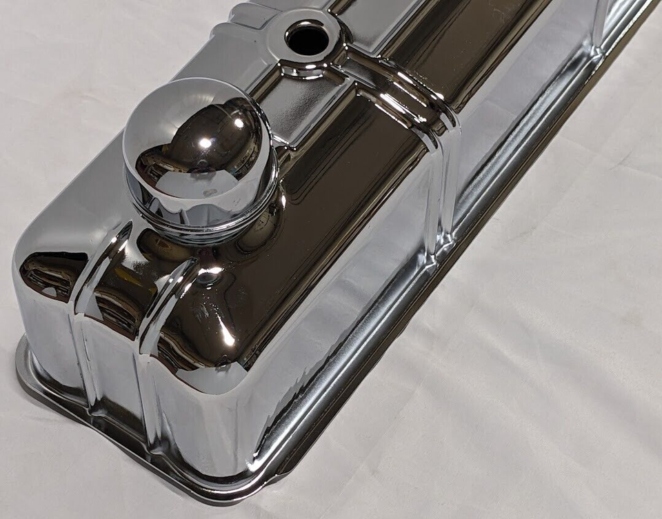 Chrome Steel 1937-53 Chevy 216 Inline 6 Cylinder Valve Cover & Twist In ...