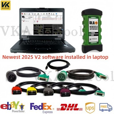 New JPRO DLA+2.0 Diesel 2025 V3 software Heavy Duty Truck scanner ...