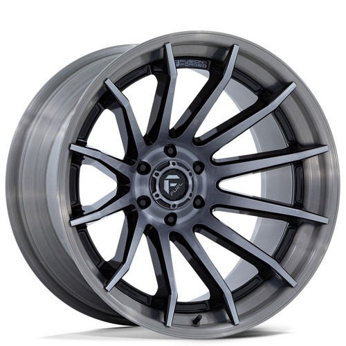 22x12" Fuel Wheels FC403 Burn black/Dark Tinted Face/Lip Fusion Forged ...