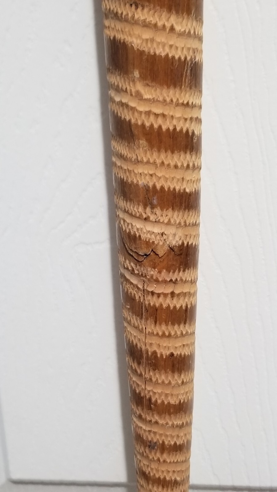 Vintage Spiral Snake Serpent Staff Folk Art Carved Wo… - Gem