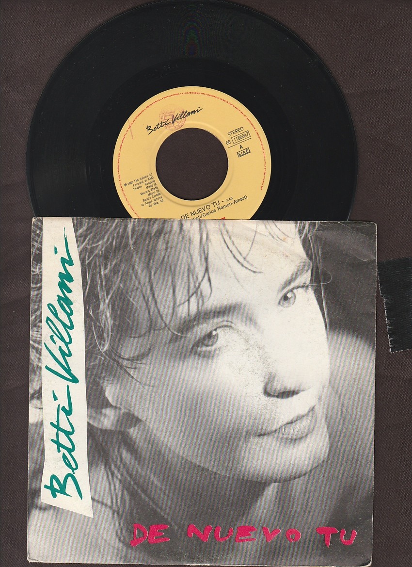 Betti Villani - De Nuevi Tu - 1988 Italian 7" picture sleeve 45rpm ...