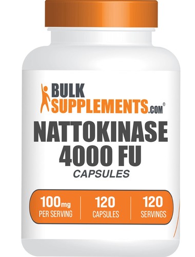 BulkSupplements Nattokinase 4000 FU 120 Capsules - 100 mg Per Serving ...