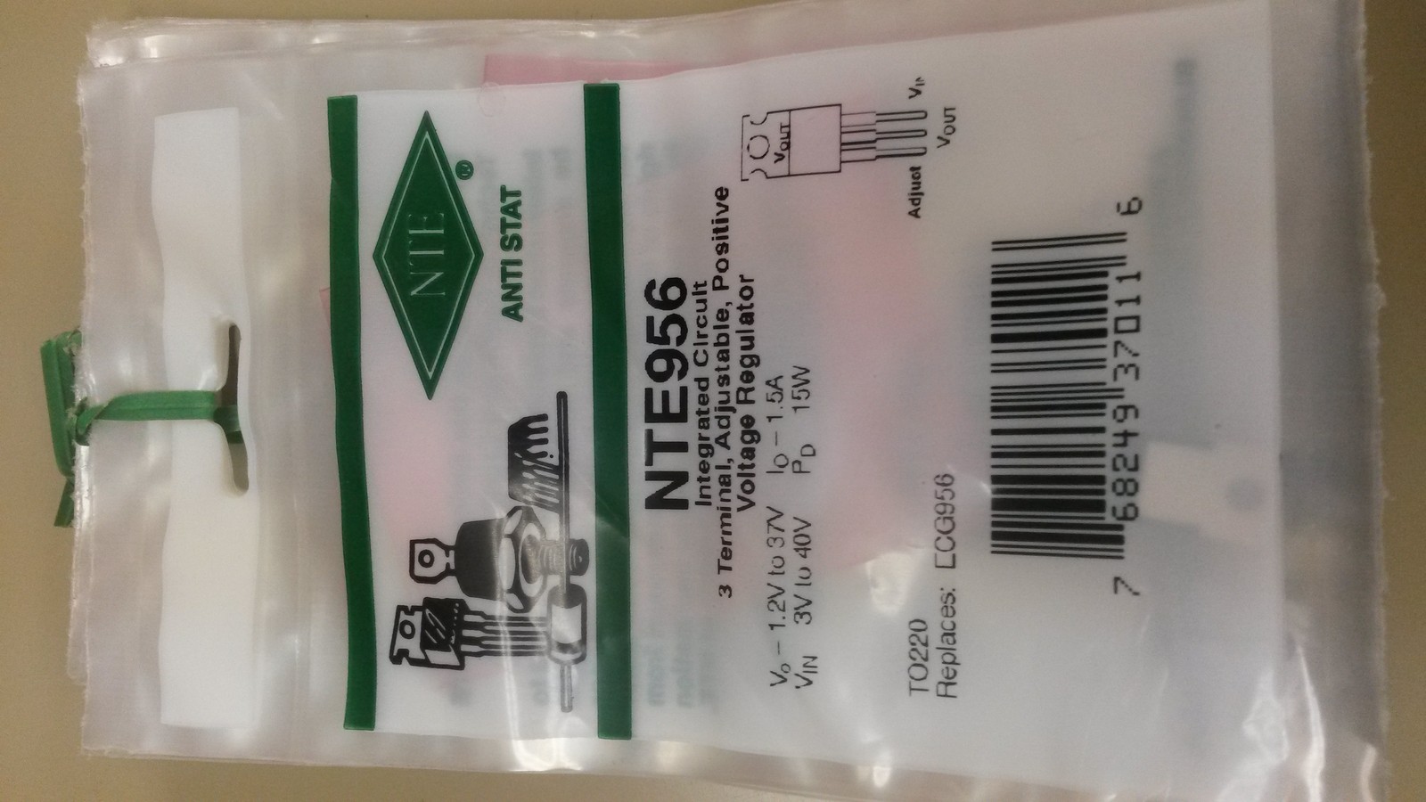 NTE956 3 Terminal Adjustable Voltage Regulator (Pack of two) | eBay