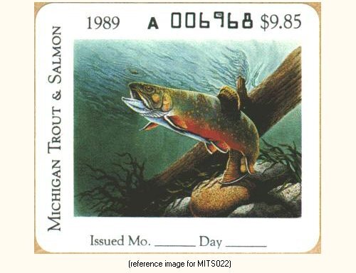 D2K Michigan Trout/Salmon Stamp 1989 $9.85 | eBay