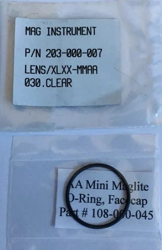 Authentic "AA" Mini Maglite Repair Switch Assembly 108-000-211 And Lens ...