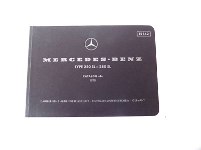 1971 mercedes 280 sl parts book w113 pagoda no part numbers original ...