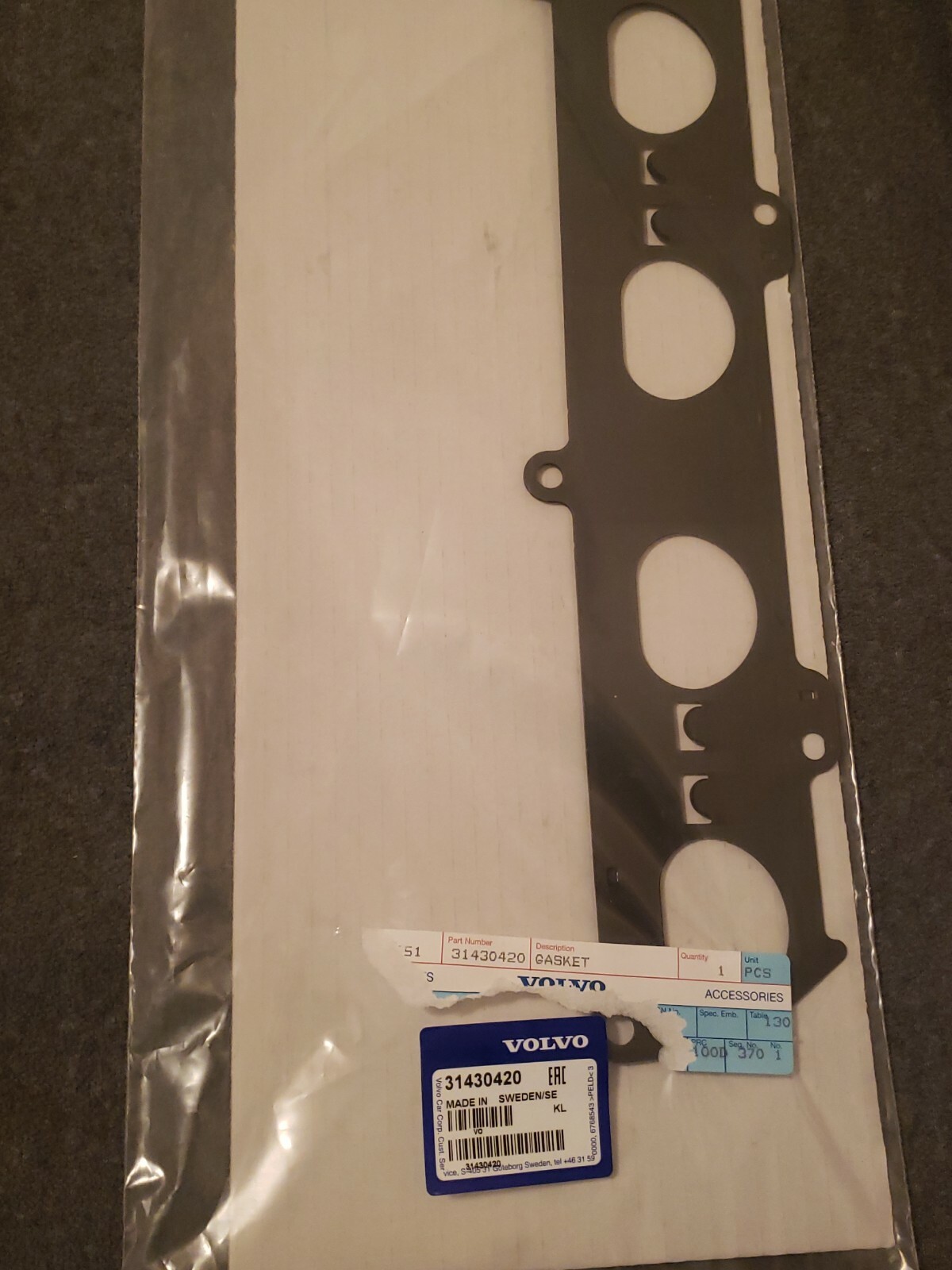 Genuine Volvo Manifold Gasket 31430420 | eBay