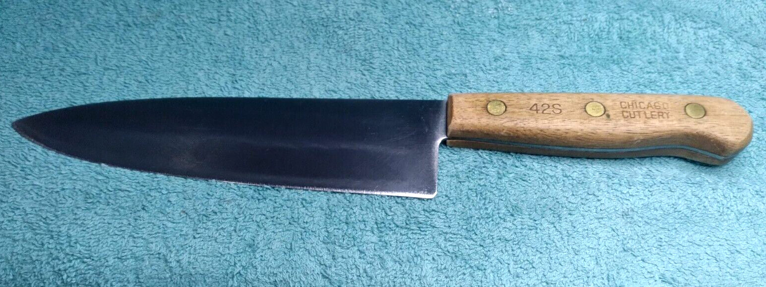 Vintage Chicago Cutlery 42S Chef's Knife 8 inch 3 Rivet USA made ...