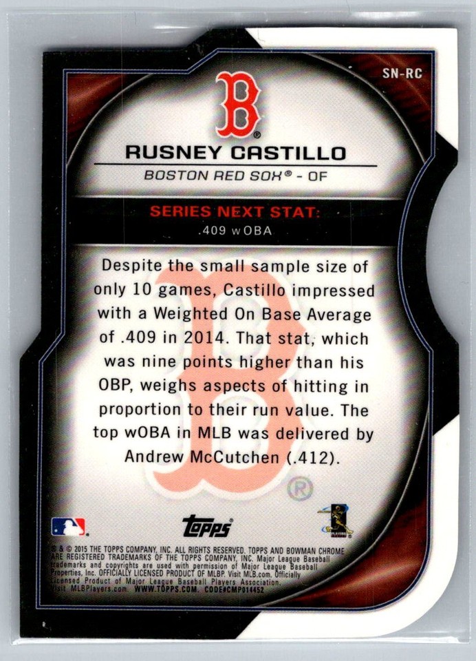 2015 Bowman Chrome #SN-RC Rusney Castillo Series Next Die Cuts | eBay