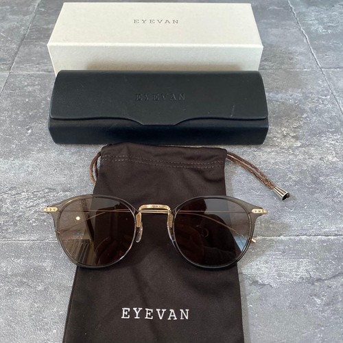 EYEVAN Sunglasses Brown Gold Thin Frame Used Case Included | eBay UK