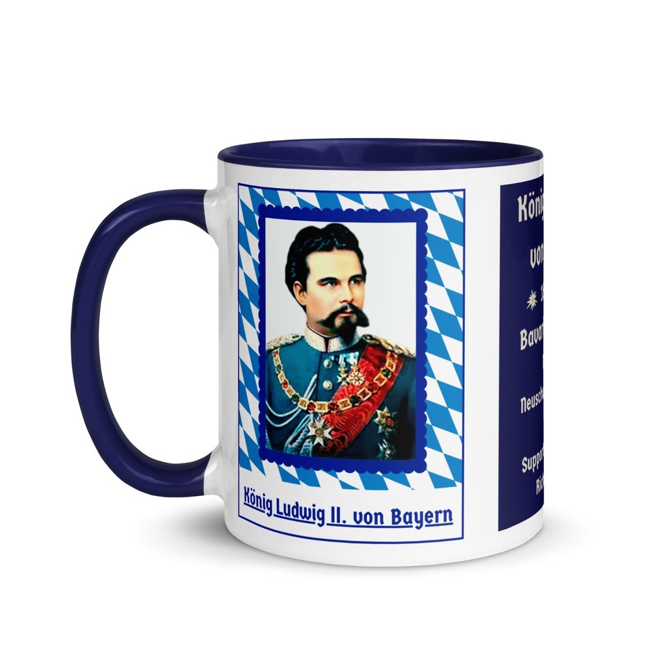 König Ludwig II. von Bayern Bavarian Monarch Neuschwanstein Fan 11oz ...