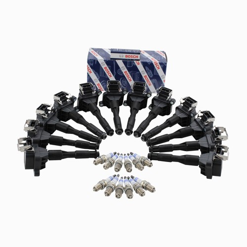 Bosch 12 Ignition Coils & 12 Platinum Spark Plugs Kit For BMW E31 E38 5 ...