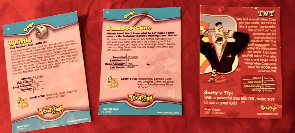 TOONTOWN ORIGINAL TRADING CARD LOT OF 3! Series three- Gags! | eBay