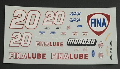 FINALUBE MOROSO FINA Buddy Baker #20 T-bird NASCAR DECAL 3-#21 Model ...