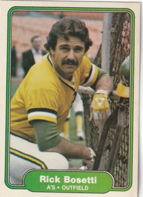 FREE SHIPPING-MINT-1982 Fleer Rick Bosetti #88 A'S PLUS BONUS CARDS | eBay