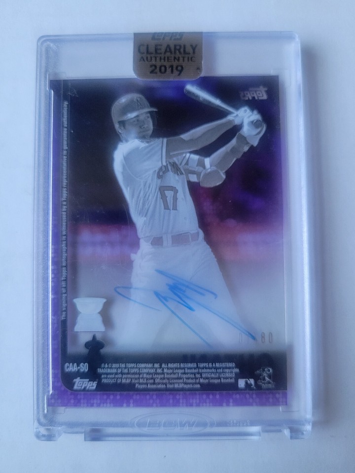 2019 Topps Clearly Authentic Purple SHOHEI OHTANI On-card Auto ...