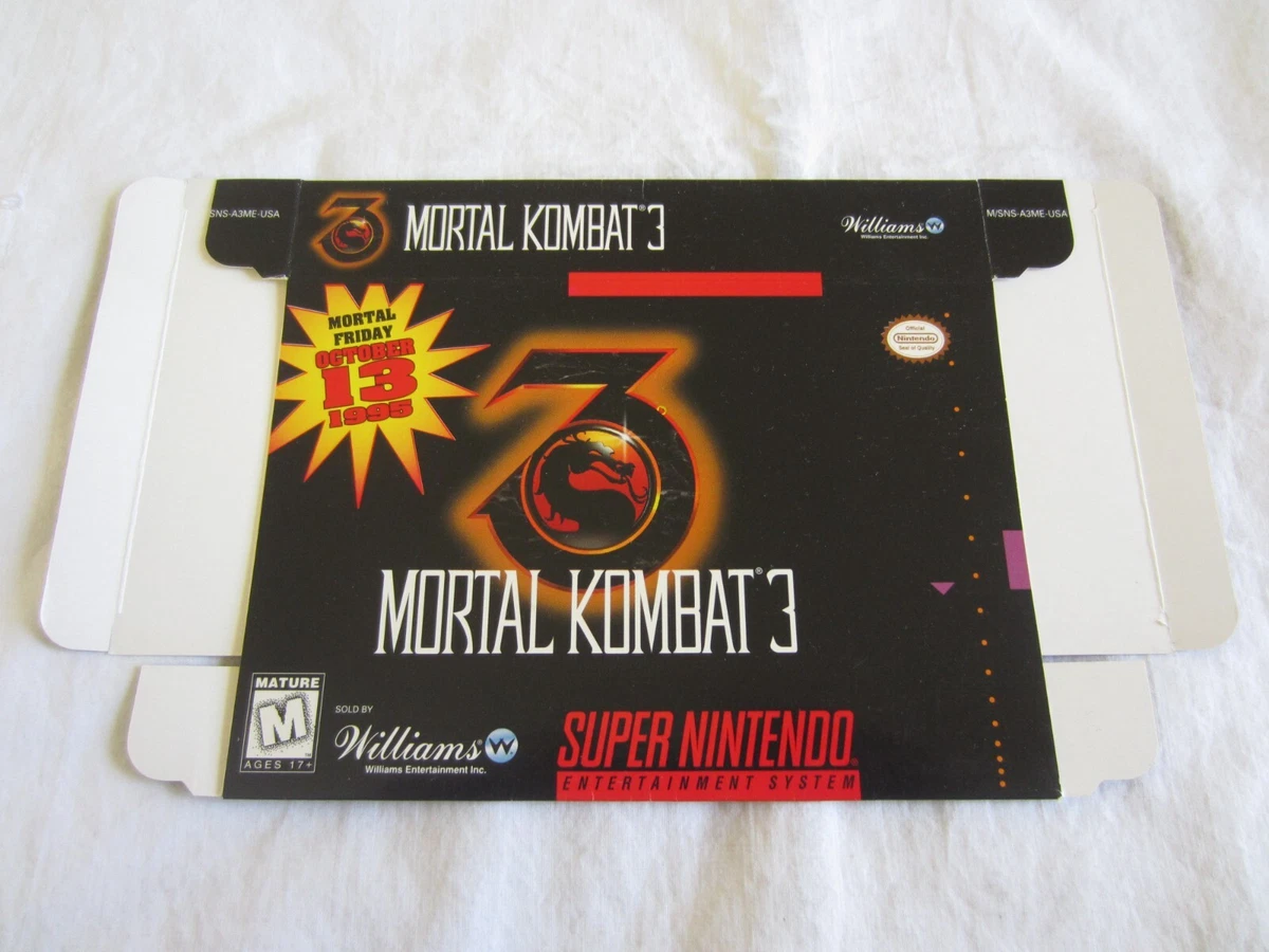 Mortal Kombat 3 Snes Box