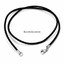 Twisted Braided Rope Black Leather Cord 22 Inch Chain Necklace w Silver ...