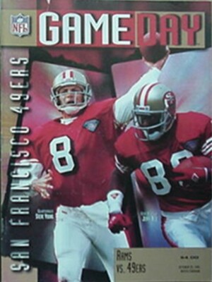 1995 SF 49ERS at ST. LOUIS RAMS PROGRAM (STEVE YOUNG, JERRY RICE CVR ...