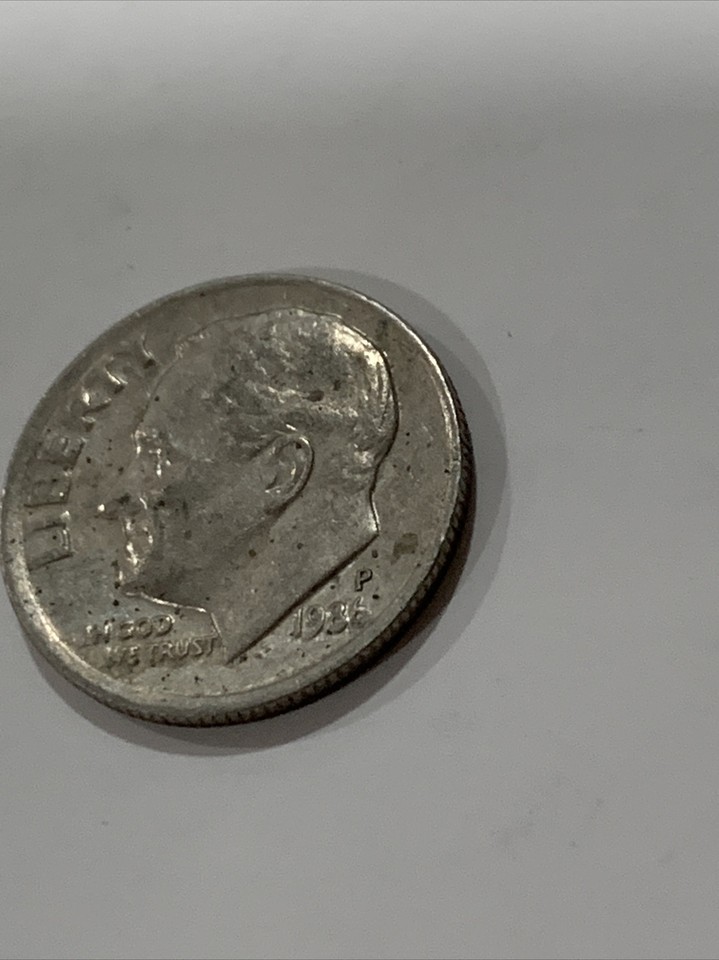 1986 P Roosevelt Dime off Centered Liberty Error - RARE | eBay