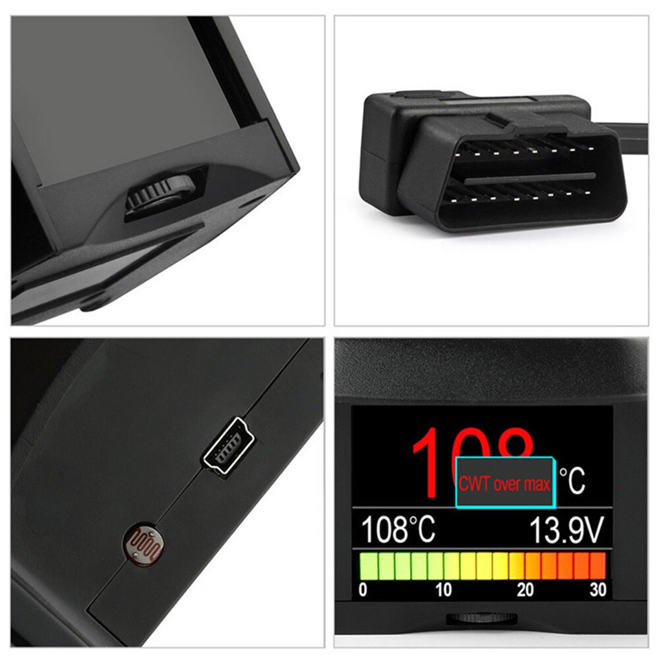 On-board Computer Car Speedometer Fuel Consumption Display Temperature ...