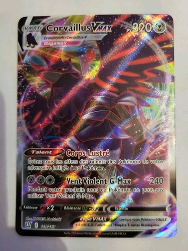 Carte Pokemon CORVAILLUS 110/163 Vmax Ultra Rare Epée et Bouclier 5 ...