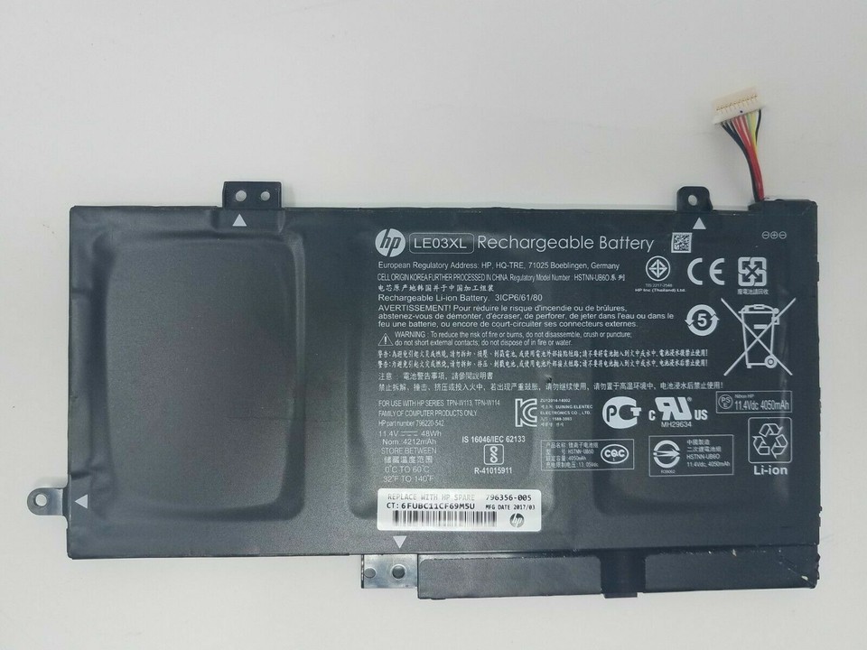 Genuine HP Pavilion X360 15T-BK Series LE03XL Laptop Battery 4212 mAh ...