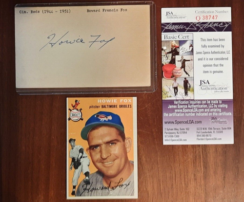 Autographed Howie Fox JSA with 1954 Topps card | eBay