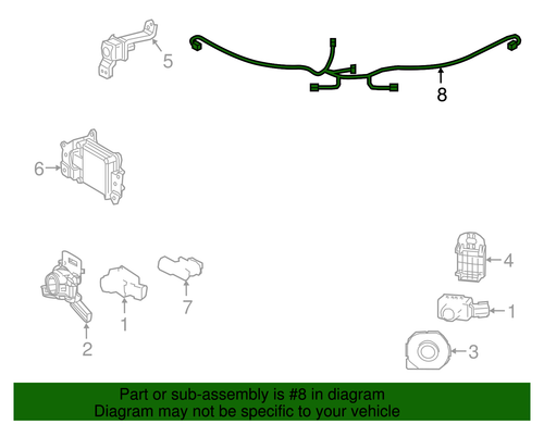 Genuine Toyota Parking Aid System Wiring Harness 82114-06280 | eBay