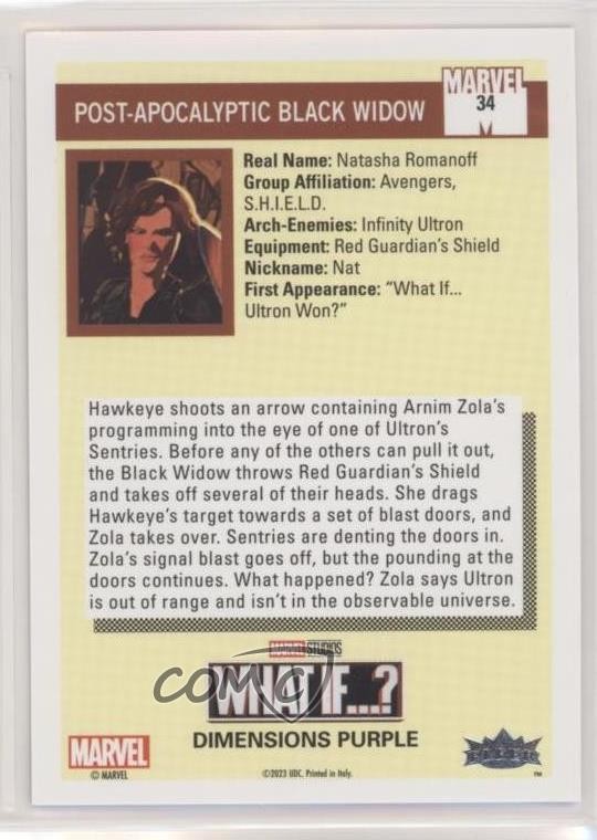 2023 Marvel What If? 1990 Universe Purple Dimensions 6/18 Black Widow ...