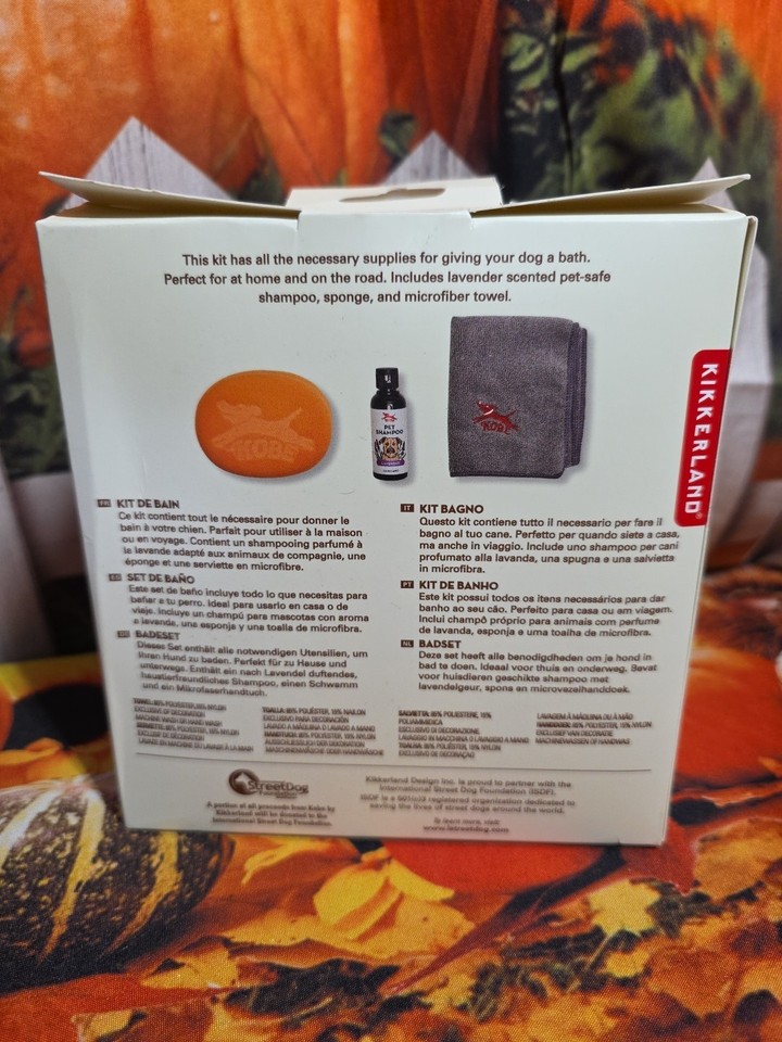 Pet Grooming Kit Bath Microfibre Towel Shampoo Sponge Set Lavender ...