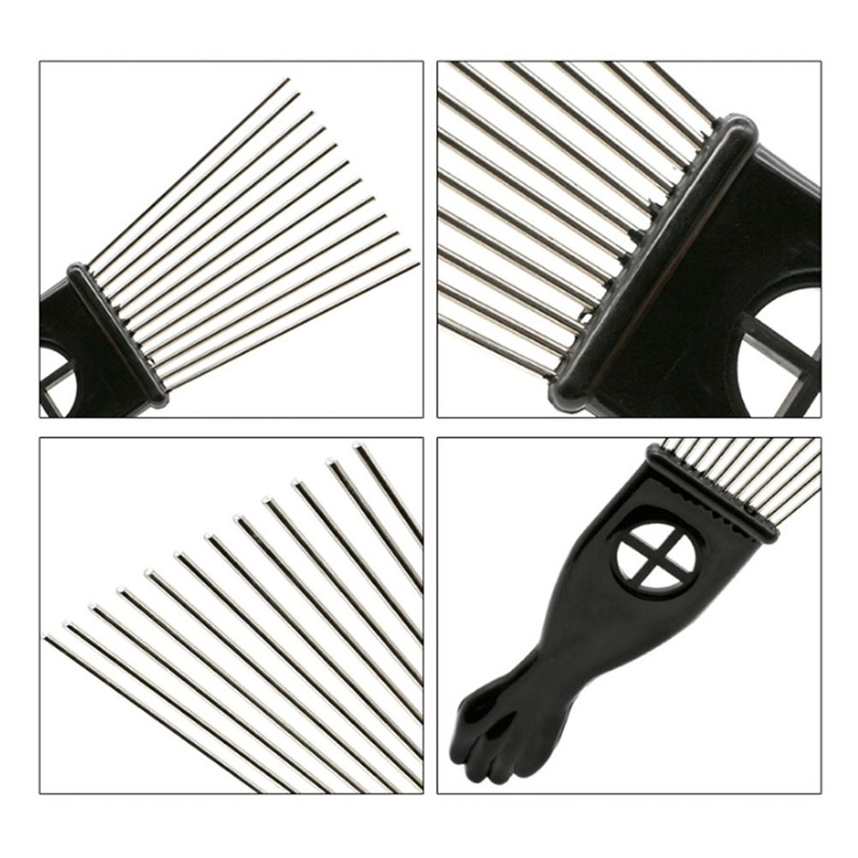3pcs Metal Pick Combs Hair Styling Brush Metal Hair Pick with Fist ...