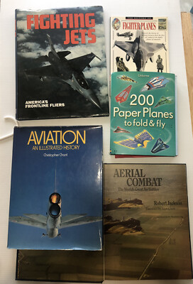 Lot of 5 Airplane Books -Fighter Jets/Paper Planes/Aviation Etc. 9 Lbs ...