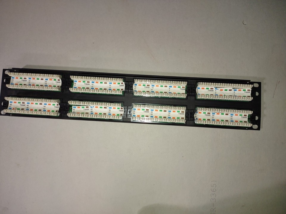 AMP NetConnect Universal Wiring Cat 5E 2U 48 Port Patch Panel | eBay