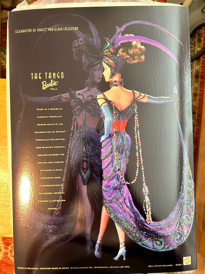 Tango Barbie Doll Bob Mackie Celebration of Dance Porcelain Collection ...