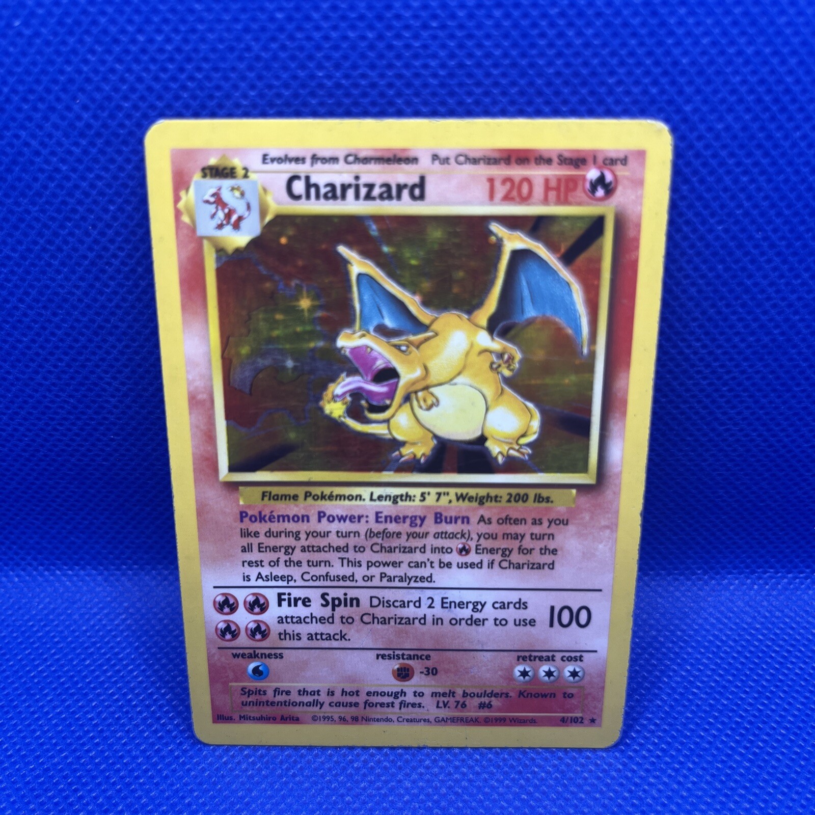 1999 Pokemon TCG Base Set Charizard Holo 4/102 Holo Unlimited Rare 🔥🔥🔥 ...