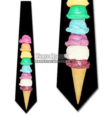 Ice Cream Ties Mens Dessert Tie Food Necktie | eBay