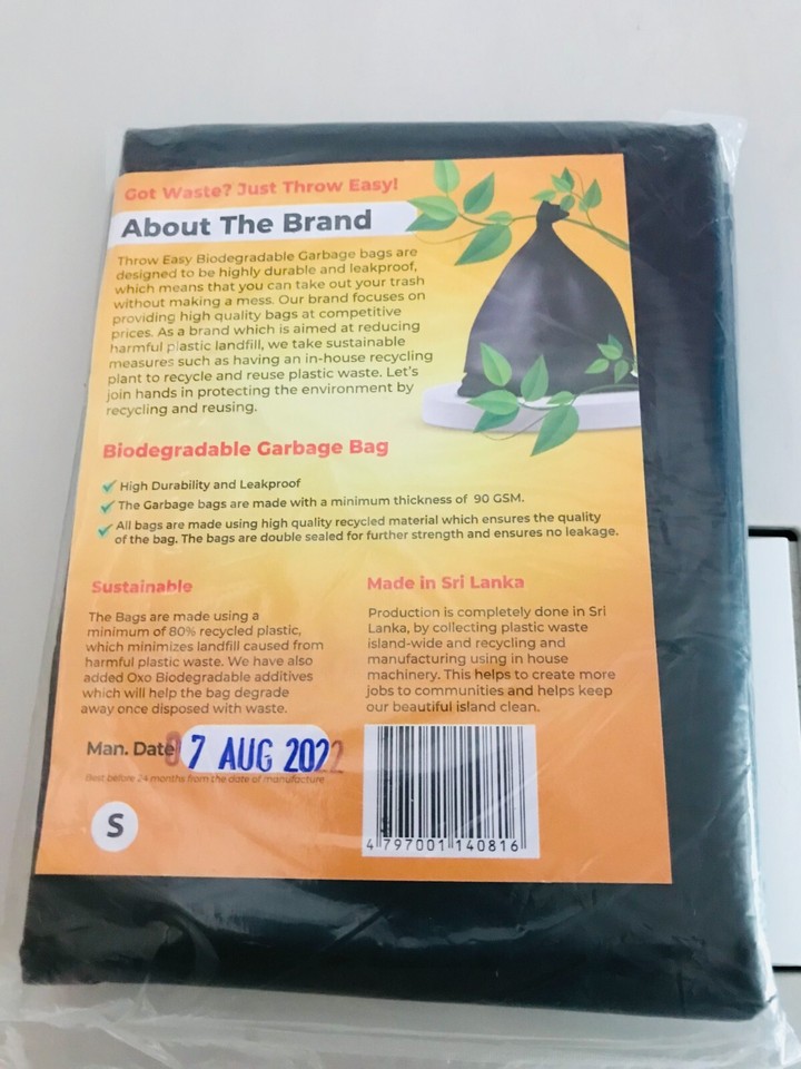 GABAGE BAGS (10 bags) 100% BIO-DEGRADABLE, SMALL SIZE 12"x6"x24" | eBay
