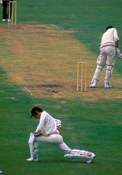 England wicketkeeper Alan Knott goes through some stretching - Cricket ...