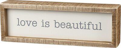 Love is Beautiful Primitives by Kathy Rustic Box Sign ~ Wedding Love ...