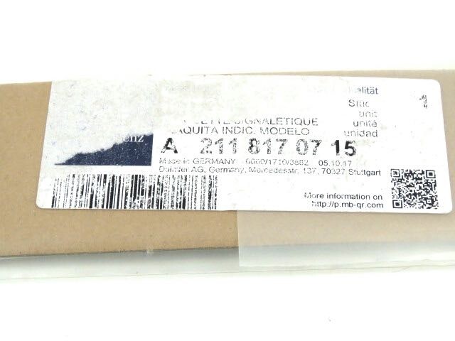 OEM MERCEDES BENZ BlueTEC Emblem Trunk Badge a 2118170715 for sale ...