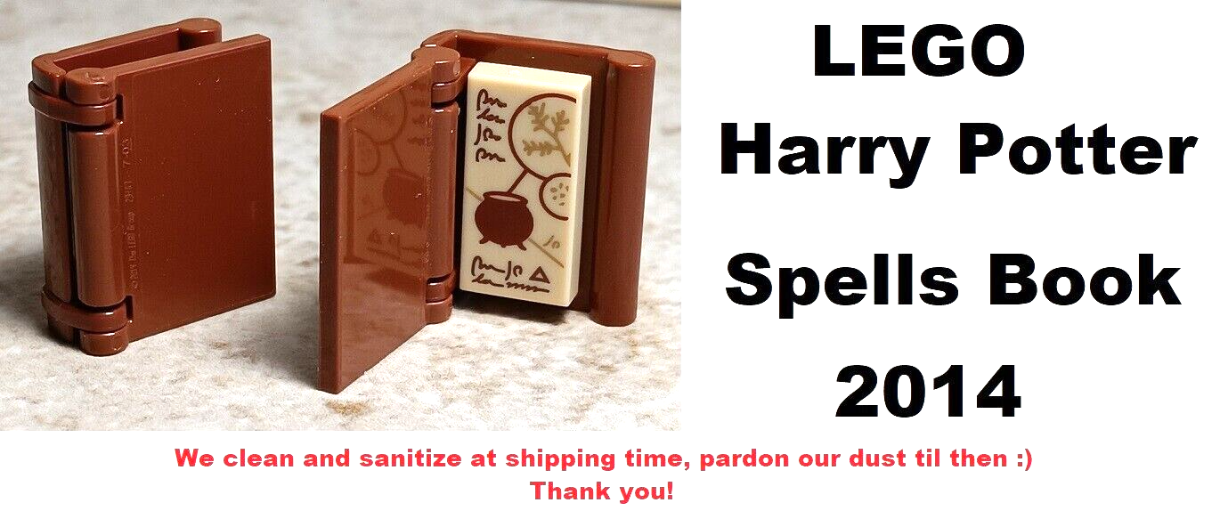 New Harry Potter LEGO Book Hardcover Front Back SPELLS Potion Printed ...