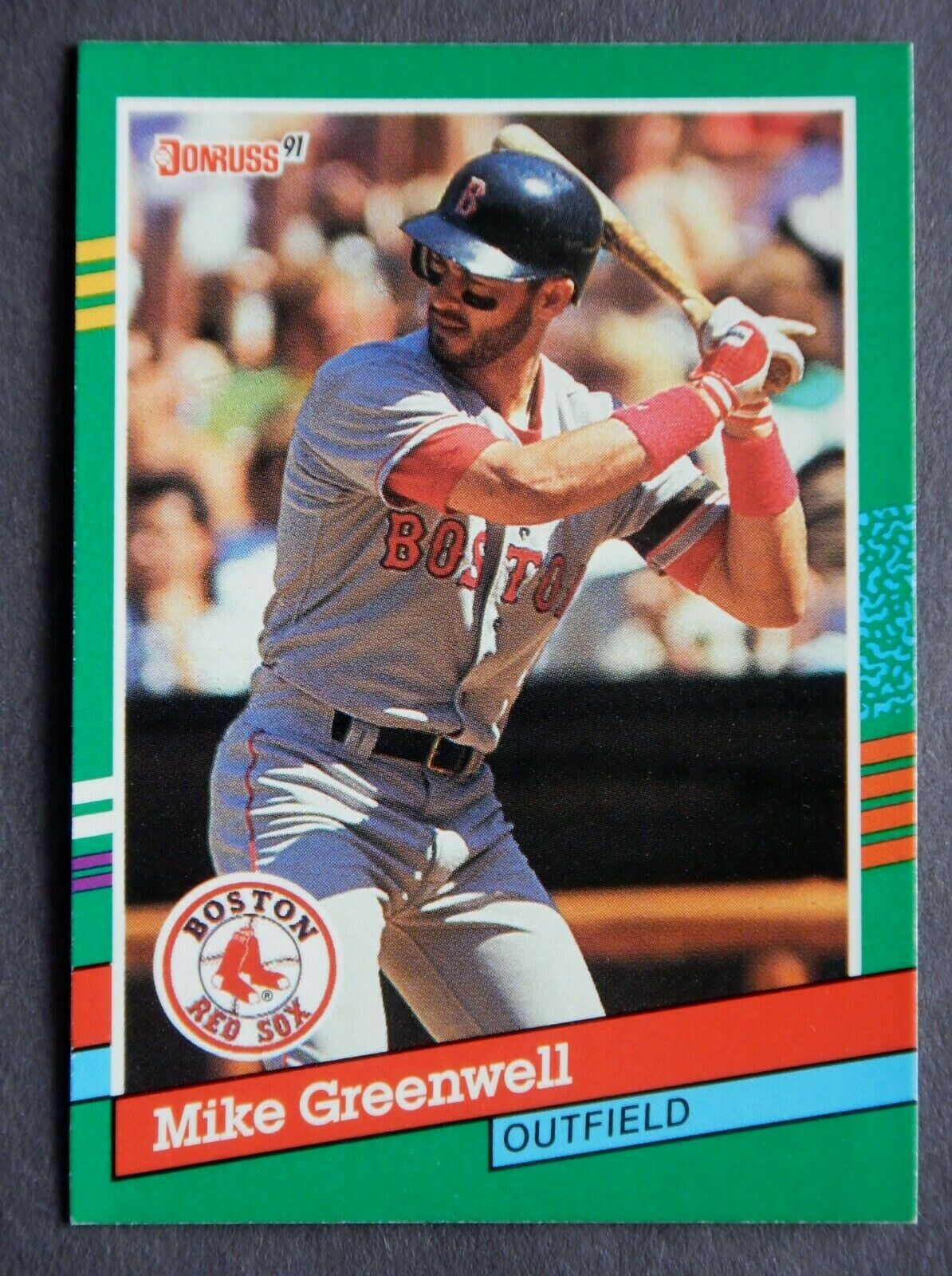 Mike Greenwell #553 Donruss/Leaf 1991 Baseball Card (Boston Red Sox) VG ...