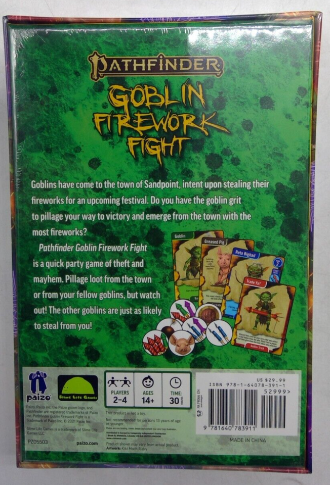 PATHFINDER GOBLIN FIREWORK FIGHT PARTY GAME BRAND NEW & SEALED | eBay