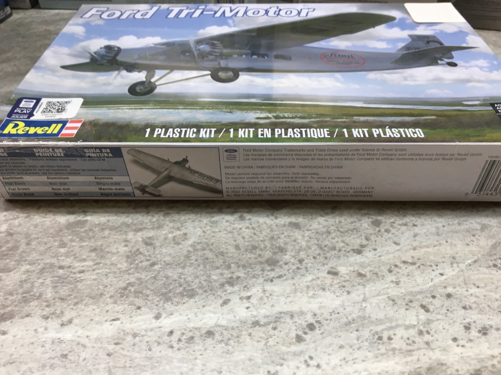 Revell 1/77 scale Ford Tri-Motor airplane model kit | eBay