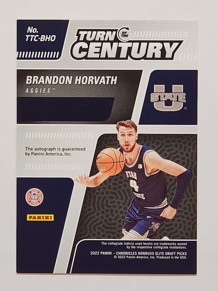 2022-23 Panini Chronicles Draft Picks Elite #TTC-BHO Brandon Horvath ...