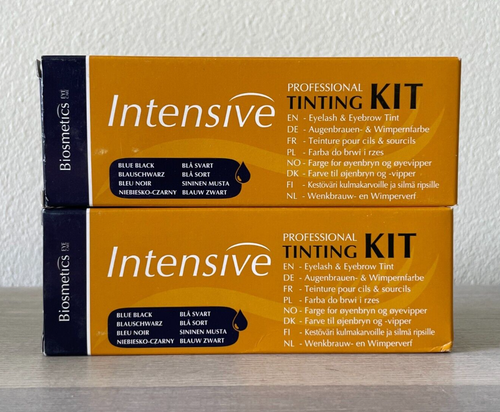 2 x Biosmetics Intensive Professional Eyelash and Eyebrow Tinting Kit ...